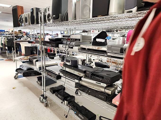 The electronics graveyard&mdash;where yesterday's cutting-edge technology comes to find new purpose. That VCR might just be vintage enough to be cool again.