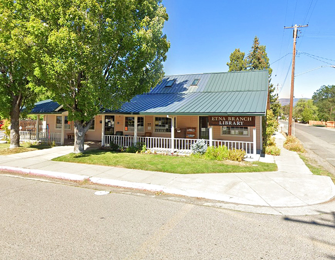 The Etna Branch Library proves that in the age of Kindles, there's still magic in turning actual pages in a cozy corner.