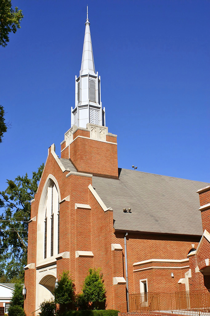 Church steeples reaching skyward, landmarks guiding you home even when you're just passing through town.