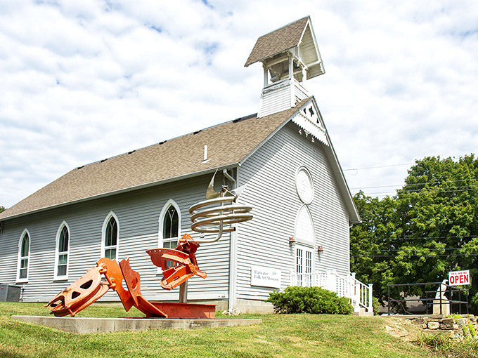 The Flatwater Folk Art Museum, housed in this historic church, proves that divine inspiration comes in many forms &ndash; including whimsical metal sculptures.