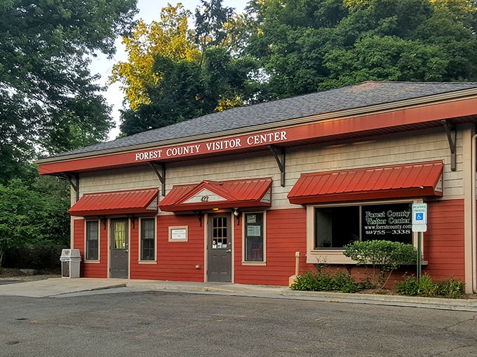 The Forest County Visitor Center&mdash;where "you can't get there from here" is never in their vocabulary, just genuine small-town guidance.