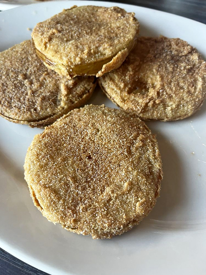 Fried green tomatoes: the South's brilliant solution to impatient gardeners and the perfect balance of tangy fruit and crispy coating.