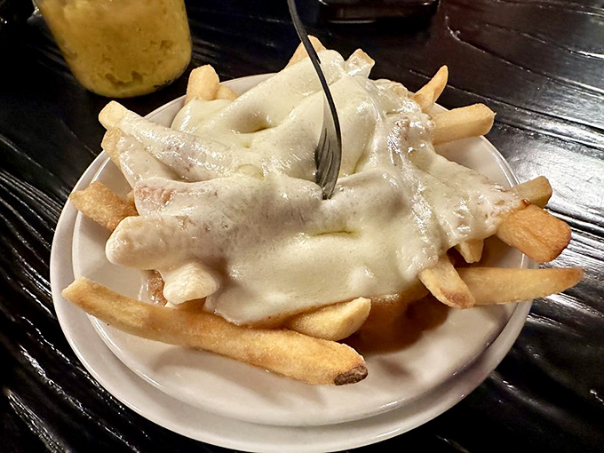 Fries smothered in gravy and cheese—because sometimes potatoes need to dress up for a special occasion too.