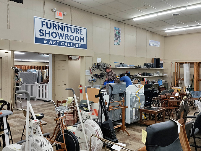 Furniture Showroom & Art Gallery might be the most optimistic sign in retail history&mdash;and yet, they deliver on the promise with eclectic finds. 