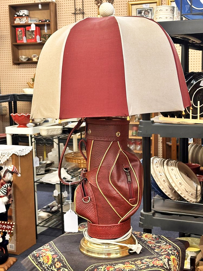 The golf bag lamp that answers the eternal question: "What happens to sports equipment when it retires?"