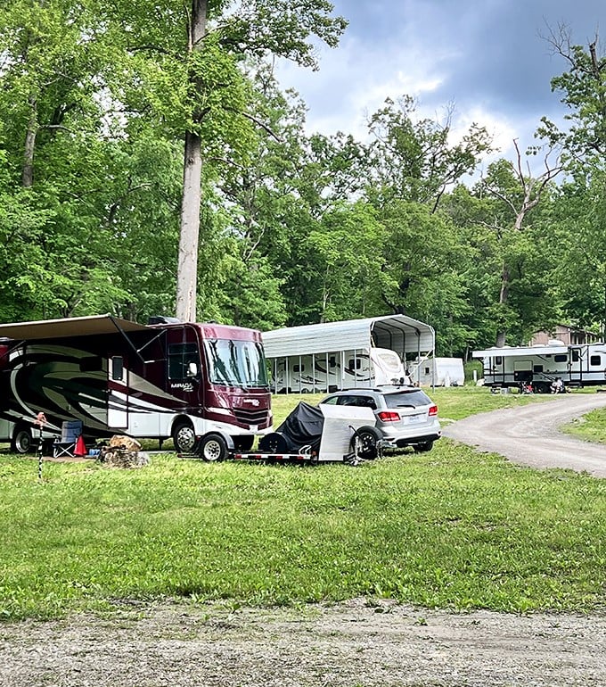 RV living meets Appalachian serenity at Grafton's campgrounds, where retirees discover that downsizing doesn't mean downgrading your quality of life or your view.