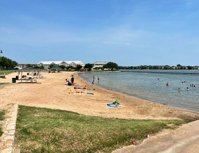 A beach in Texas? Granbury's City Beach Park delivers sandy shores and swimming without the coastal price tag or the need for saltwater shampoo afterward.