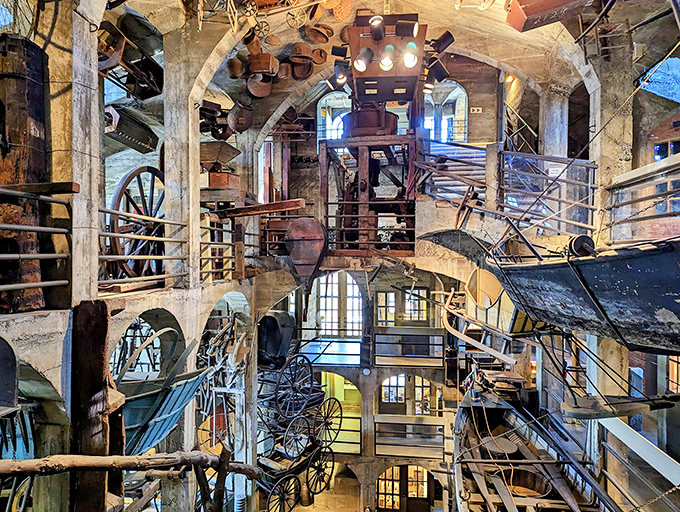 Look up and prepare for your jaw to drop! The museum's central atrium creates a gravity-defying wonderland where artifacts seem to float in architectural space.