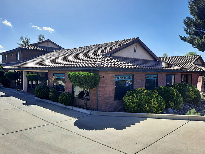 This unassuming strip mall hides delicious possibilities, where locals know the best sandwiches often lurk behind the most modest facades.
