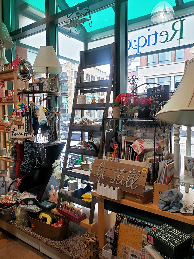 Window shopping inside the store? These curated vignettes of home goods tell stories of possibility for your own space.