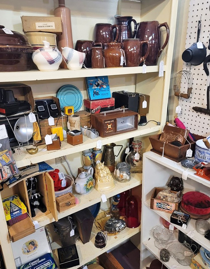 A corner where kitchen gadgets from three generations ago still look ready for action. Your air fryer suddenly feels insecure.