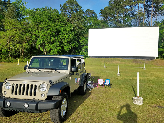 The Highway 21 Drive-In proves some experiences are timeless—watching movies under the stars never needed a software update.