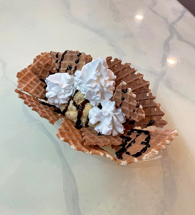 Ice cream nachos exist, your childhood dreams have been validated, and everything finally makes sense in the universe.
