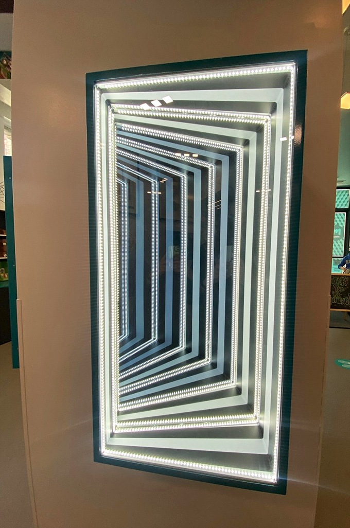 The infinity tunnel creates a portal-like illusion that would make Doctor Strange envious. Is it the gateway to another dimension or clever design?