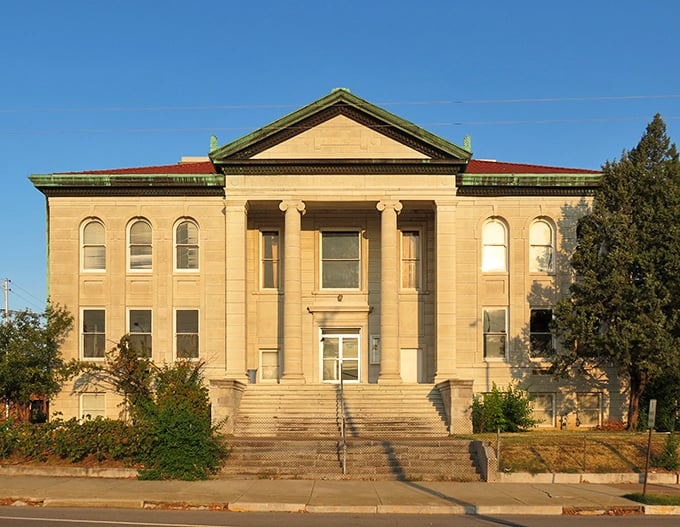 The stately Joplin Carnegie Library building stands as a monument to knowledge and impressive columns. Andrew Carnegie would be proud&mdash;or at least pleased with the property values.