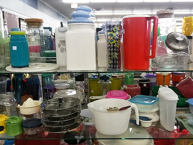 Kitchen containers in every hue imaginable&mdash;because somehow, we never have enough places to store leftovers.