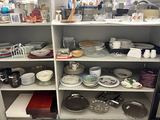 Dishware heaven for collectors and practical shoppers alike—where mismatched becomes charming and vintage becomes valuable.