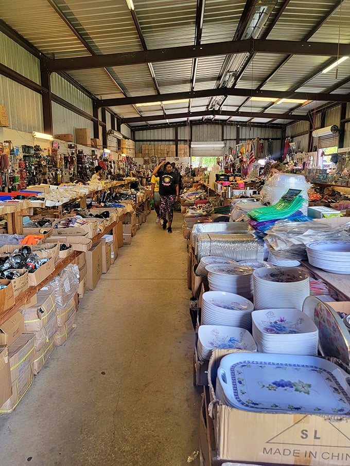 Plates stacked like ceramic towers of Pisa wait for new homes where they'll hold everything from Sunday pot roast to midnight snacks.