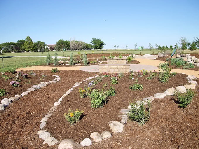 The Kuhnert Arboretum's thoughtfully designed gardens showcase nature's artistry through carefully arranged native plantings.
