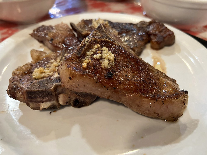 Lamb chops that could convert a vegetarian (temporarily)&mdash;tender, juicy, and seasoned with decades of expertise.