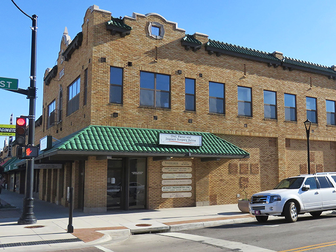This classic yellow brick building houses multiple businesses, showcasing Salina's knack for preserving the past while embracing the present.