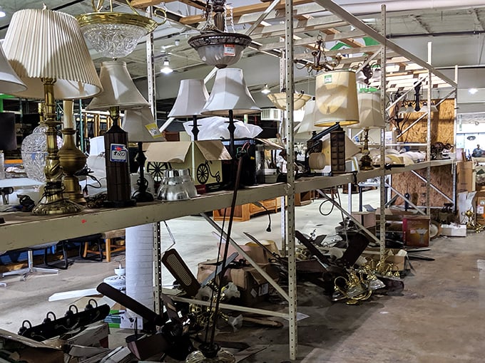 The sign says it all &ndash; this isn't just any thrift store, it's where home improvement dreams become affordable reality.