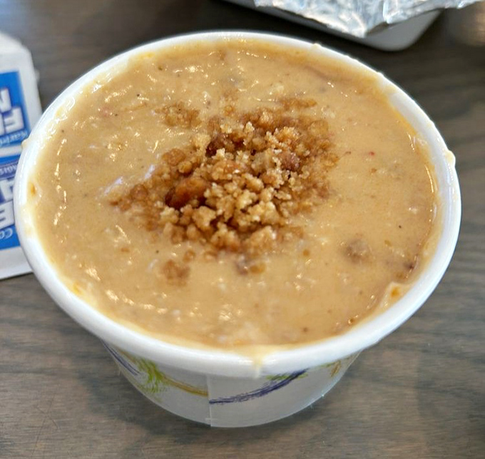 Their lobster bisque arrives topped with buttery crumbs&mdash;like ocean velvet with a crunchy crown of deliciousness.