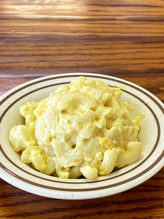 Mac salad that your picnic-organizing aunt would be jealous of&mdash;creamy, substantial, and the perfect cool counterpoint to hot barbecue.