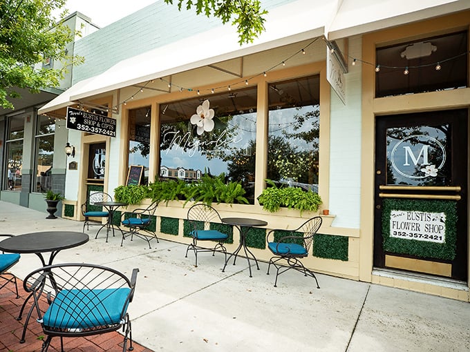 Magnolia Wine Garden offers a perfect spot to unwind with a glass of something wonderful while watching the world slow down to Eustis speed.