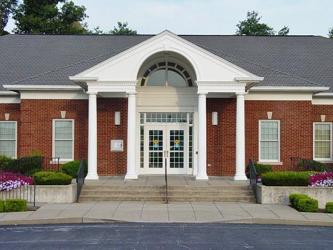The Mary Wood Weldon Memorial Library combines classic architecture with modern purpose – knowledge wrapped in a beautiful brick package.
