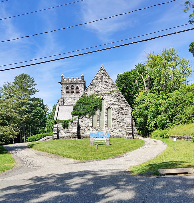 This stone church stands sentinel over the community &ndash; spiritual wealth that doesn't require a collection plate.