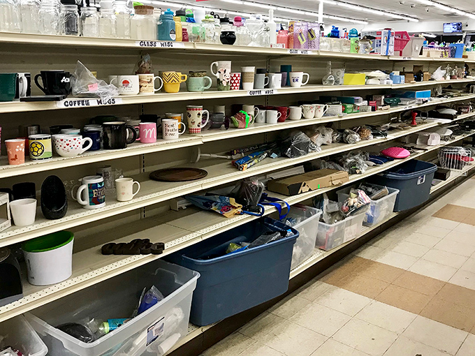 Mug heaven! Each cup represents a morning ritual abandoned, now waiting for your coffee to give it purpose again.