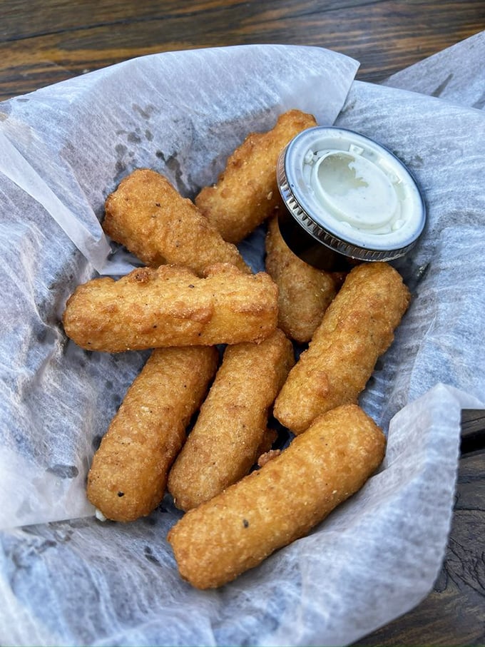 Mozzarella sticks that stretch like childhood summer days &ndash; impossibly long and gone too soon.