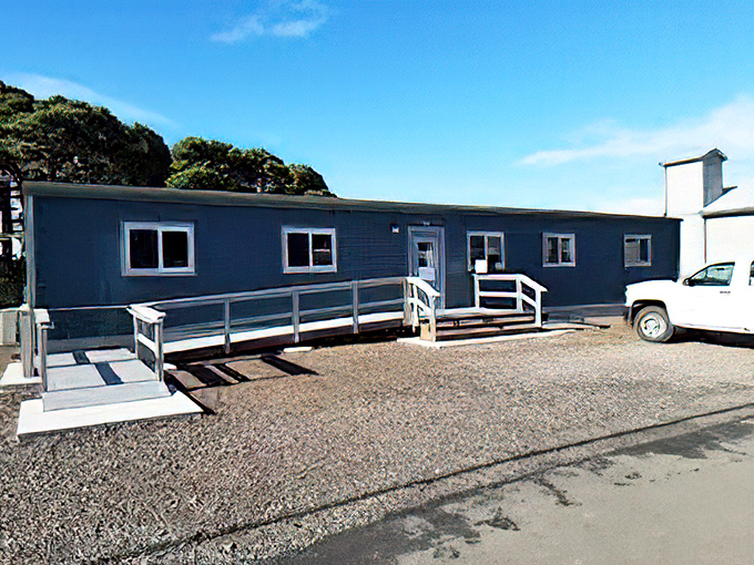 No-frills coastal functionality&mdash;this building won't win architectural awards but serves the community with the steady reliability of the tides themselves.
