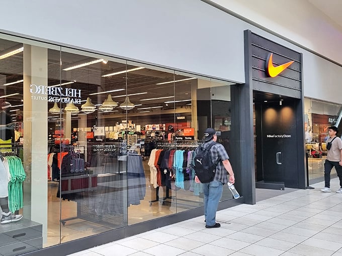 The Nike swoosh beckons like an old friend saying, "Those running shoes you've been eyeing? They're finally in your price range."