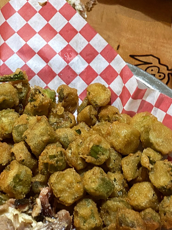 Fried okra that somehow makes a vegetable feel like a guilty pleasure &ndash; mission accomplished, South.