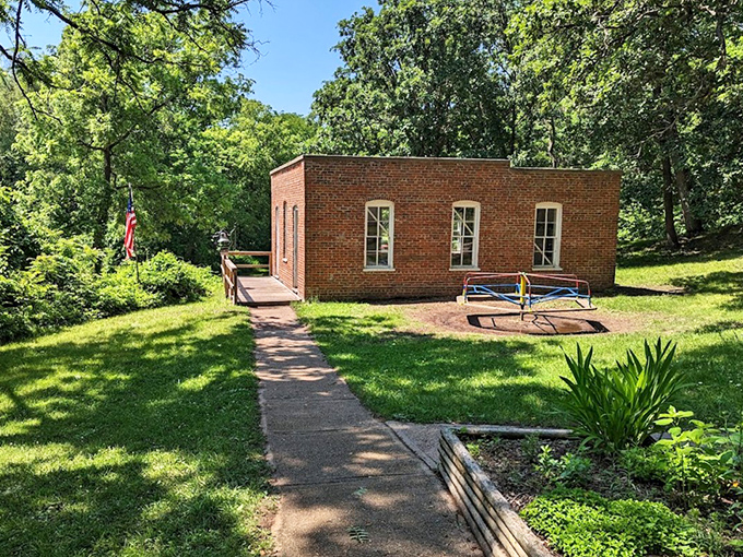 This isn't just any old schoolhouse&mdash;it's a brick time capsule where pioneer children once learned their ABCs while dreaming of westward horizons.