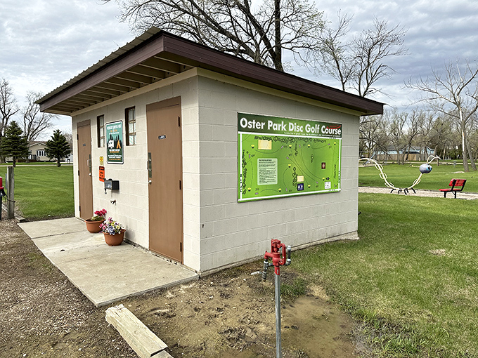 Oster Park Campground's humble facilities belie the five-star views of prairie sunsets that campers enjoy nightly.