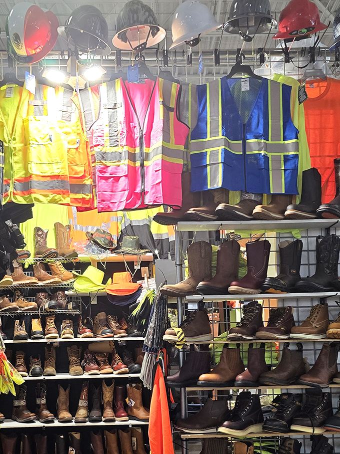 From construction chic to safety-cone couture&mdash;work gear that says "I'm practical, but I still appreciate a pop of color."