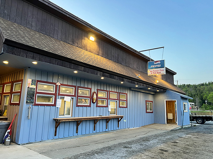 Papa Tirozzi's blue exterior might seem unassuming, but locals know it's where culinary magic happens behind those humble walls.