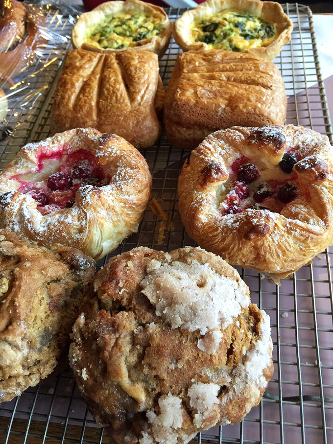 Pastry paradise featuring berry-studded Danish that would make your grandmother both jealous and proud. Worth every calorie.