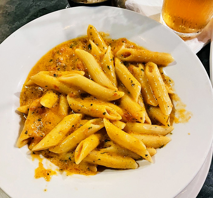 Penne in vodka sauce: where pasta meets comfort in a rich, tomato-kissed embrace that makes you wonder why anyone bothers with complicated Italian cuisine.