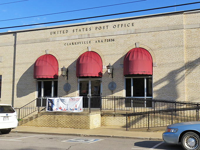 Even the post office looks distinguished here, making your usual mail run feel almost ceremonial.