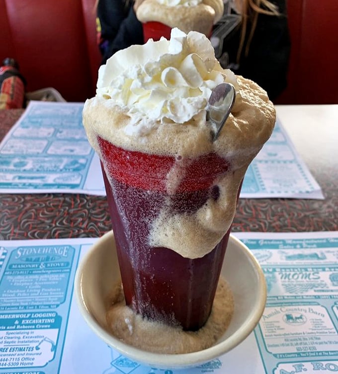 This isn't just a root beer float&mdash;it's a frothy, creamy skyscraper of nostalgia topped with a cloud of whipped cream. Straws need not apply.