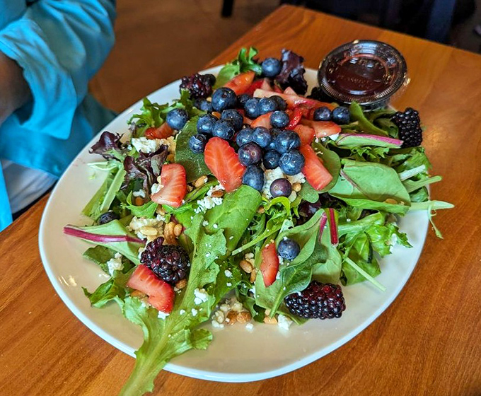This isn't just a salad&mdash;it's nature's jewelry box with berries and greens creating a nutritional treasure chest that's almost too pretty to eat.