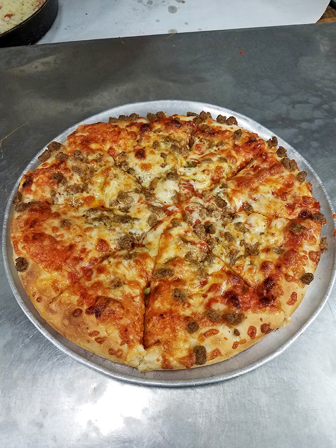 The sausage pizza proves that sometimes the classics endure for a reason &ndash; each bite a perfect harmony of flavors.