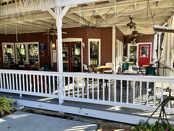 Shady Oak Gallery's welcoming porch practically begs you to sit a spell, proving that in Micanopy, even the shopping comes with a side of relaxation.