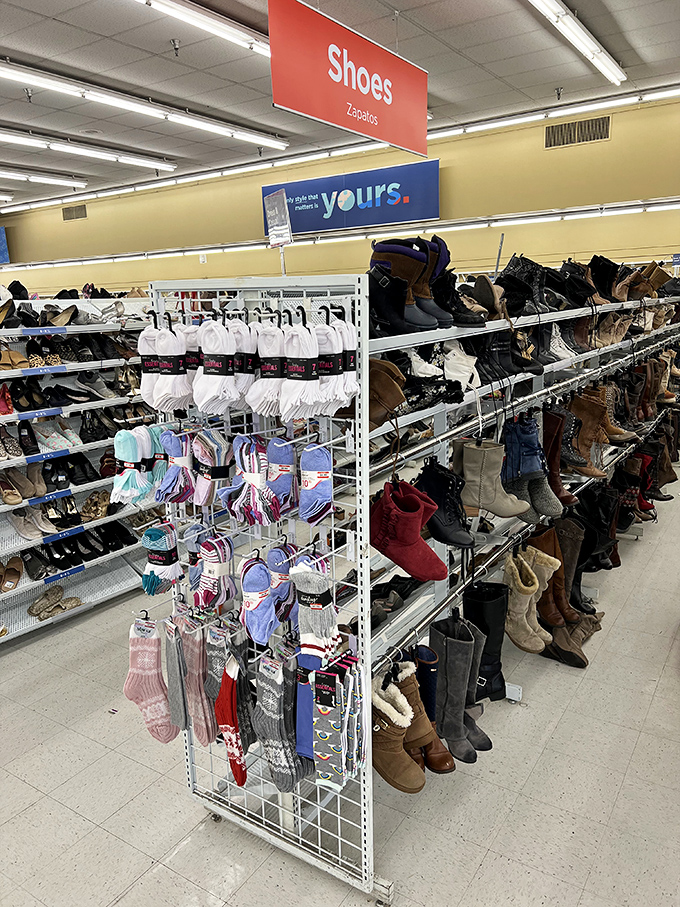 The shoe section &ndash; where footwear gets its second dance. Those boots might have hiked mountains before finding their way to your closet.