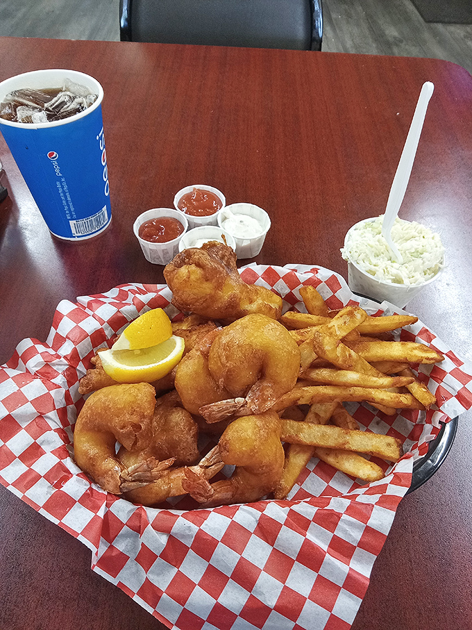 These golden-fried shrimp have that perfect crunch-to-juicy ratio&mdash;the kind that makes conversation stop and eyes close in appreciation.