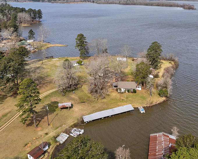 Waterfront living, Louisiana-style. Sibley Lake's peaceful shores offer residents the kind of backyard that makes city dwellers question all their life choices.